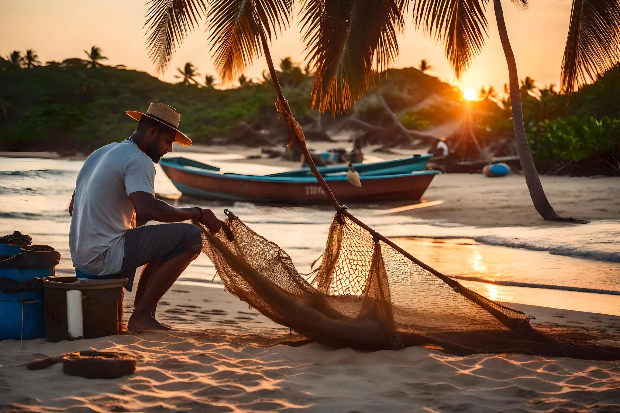 L'art de la pêche traditionnelle en Guadeloupe.